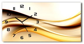 Wallmuralia Skleněné hodiny na stěnu Abstraktní vlny 60x30 cm