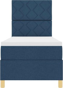 Postel s boxspringem s čelo Modrá 80 x 200 cm textil 3339657