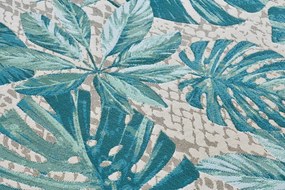 Hanse Home Collection koberce Kusový koberec Flair 105618 Tropical Leaves Turqouise – na ven i na doma - 160x235 cm