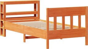 Postel bez matrace voskově hnědá 75 x 190 cm masivní borovice 3306290