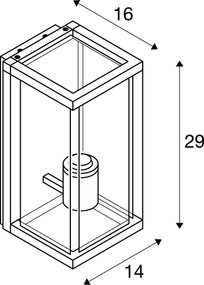 LA 1002403 QUADRULO SENSOR WL E27 venkovní nástěnné nástavbové svítidlo antracit - BIG WHITE (SLV)