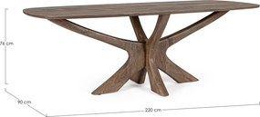 BIZZOTTO Jídelní stůl GARCIA 220 cm 8051836813007