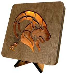 Li-Go Znamení "Kozoroh" lampa 19x19cm provedení povrchu: jedle