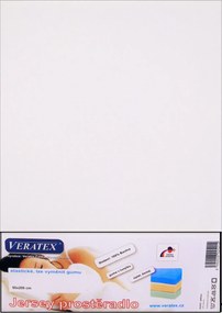 Veratex Jersey prostěradlo  jednolůžko 80x200/25 cm (č. 1-bílá)  Jersey