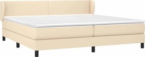 Box spring postel s matrací krémová 200x200 cm textil 3126114