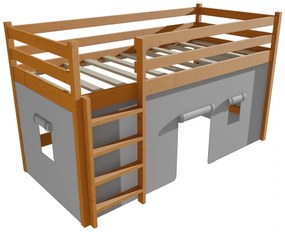 Patrová zvýšená postel GABRIELA "ZP 002" (Barva dřeva: moření olše, Rozměr: 80 x 180 cm)