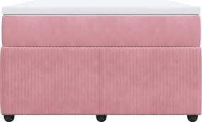 Box spring postel s matrací růžová 120x190 cm samet 3285631