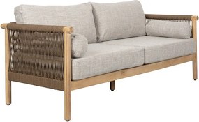 Šedobéžový čalouněný zahradní lounge set pro 3 osoby Oasis – Dutchbone