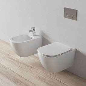 Ideal Standard Tesi WC Set - Závěsné WC AQUABLADE s instalačním systémem ProSys, ovládací tlačítko chrom, sedátko se SoftClose