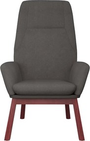 Relaxační židle tmavě šedá textil 341384