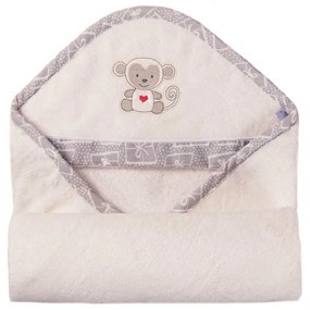 BabyMatex Dětská osuška 100x100 Bamboo 01 bílá s kapucí