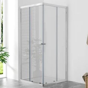 POINT Q 80x80 Clear Čtvercová sprchová zástěna