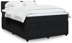 Box spring postel s matrací černá 140 x 190 cm samet 3287748
