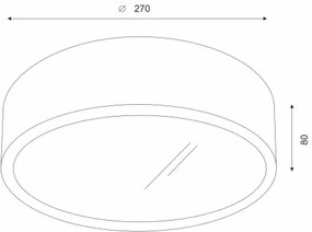 Brilagi - LED Stropní svítidlo CARVALHO 1xE27/60W/230V dub ořech pr. 27 cm