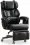 Aosom Kancelářské křeslo s masážní a vyhřívací funkcí, ergonomická kancelářská židle s PU kůží, vysouvací opěrka nohou, 85,5 x 76,5 x 114-121,5 cm, p…