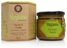 Song of India Vonná svíčka s víčkem Organic Goodness 200 g  Pačuli a vanilka