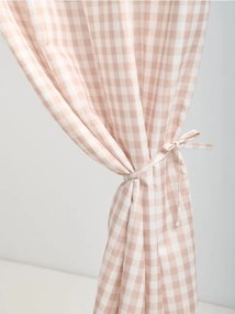 Sinsay - Curtain on tape with check pattern - béžová