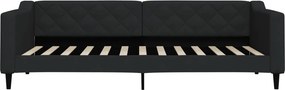 Válenda s přistýlkou černá 90 x 200 cm textil 3197428