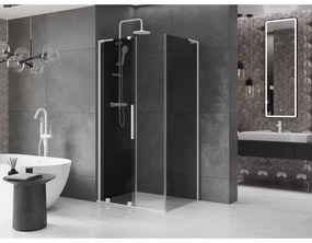 Mexen Velar L, sprchový kout s posuvnými dveřmi 100 x 120 cm, 8mm šedé sklo, bílá matná, 871-100-120-43-20