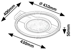 Rabalux 71377 - LED Stropní svítidlo ARANIS LED/50W/230V 3000K