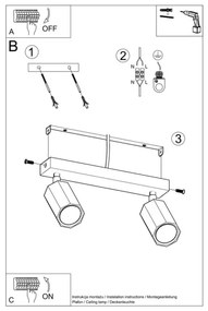 Sollux SL.1029 - Bodové svítidlo ZEKE 2xGU10/40W/230V dub