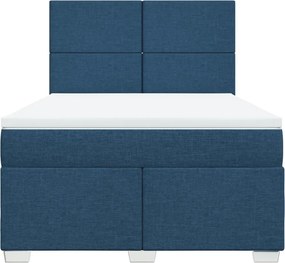 Box spring postel s matrací modrá 160x200 cm textil 3292838