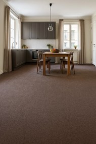 Tapibel, Metrážový koberec Cobalt SDN 64032 - AB tmavě hnědý, zátěžový, na míru, šíře 4m, hnědá, ab (mřížka), chodba / předsíň