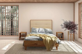 Dubová postel s čalouněným čelem FridaČalounění postele:    Dub přírodní 180x200 cm