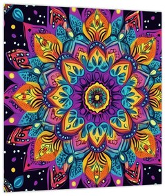 Obraz - Kaleidoskopická mandala (30x30 cm)