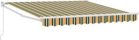 Stahovací markýza Zelená a žlutá 300 x 250 x 165 cm 3330167