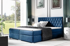 Čalouněná postel Nadine 160x200cm, modrá Monolith