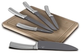 BERLINGERHAUS Sada nožů s nepřilnavým povrchem a prkénkem 6 ks Aspen Collection BH-2846