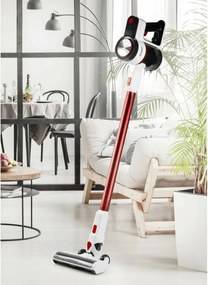 DOMO DO242SV tyčový aku vysavač 2v1, červená