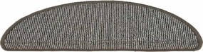 Schodové rohože 15 ks 56 x 17 x 3 cm šedé, půlkulaté 149846