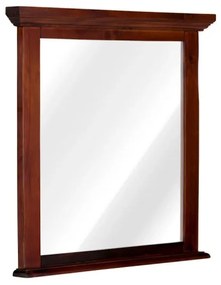 furniture-nabytek.cz - Masivní zrcadlo Catello z borovicového dřeva, hnědé, lakované – 75×70 cm