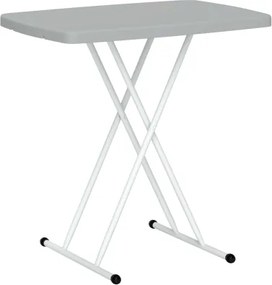 Outsunny skládací zahradní stůl s výškově nastavitelnou funkcí, příruční stůl do venkovního prostředí s deskou z HDPE, kovová konstrukce, pro balkon …