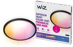 WiZ - LED RGB Stmívatelné stropní svítidlo SUPERSLIM LED/22W/230V Wi-Fi černá
