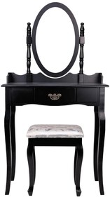 Toaletní stolek a židle 04 černý