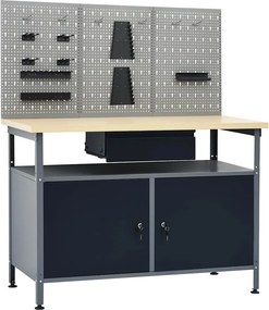 Pracovní stůl se třemi nástěnnými panely 3053427