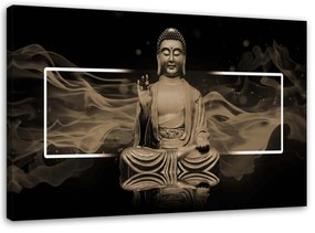 Obraz na plátně Hnědé Buddhovy zenové lázně - 100x70 cm