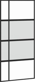 Posuvné dveře se sadou kování černé 102,5x205 cm Tvrzené sklo 3375900