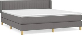 Box spring postel s matrací tmavě šedá 180x200 cm textil 3130450