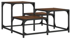 Konferenční stolek hnědý dub 68 x 68 x 40 cm kompozitní dřevo - Default Title