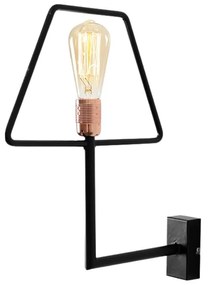 Nordic Design Černé kovové nástěnné světlo Jolita