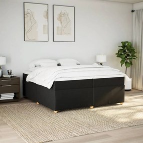 Box spring postel s matrací černá 200x200 cm textil 3285403