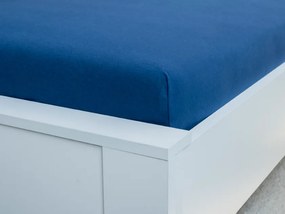 XPOSE® Jersey prostěradlo Exclusive - tmavě modré 140x200 cm
