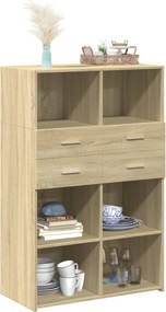 Skříň highboard dub sonoma 80 x 42,5 x 124 cm kompozitní dřevo 3281387