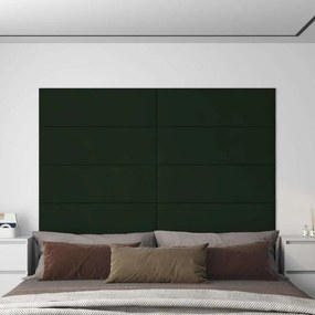 vidaXL Nástěnné panely 12 ks 90 x 30 cm samet 3,24 m² [343920] Barva: Tmavě zelená