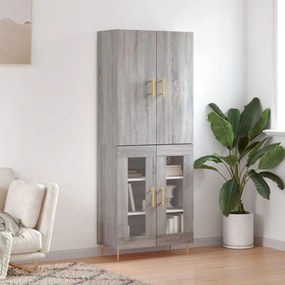 Skříň highboard šedá sonoma 69,5 x 34 x 180 cm kompozitní dřevo