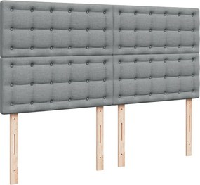 Box spring postel s matrací světle šedá 180 x 200 cm textil 3292881